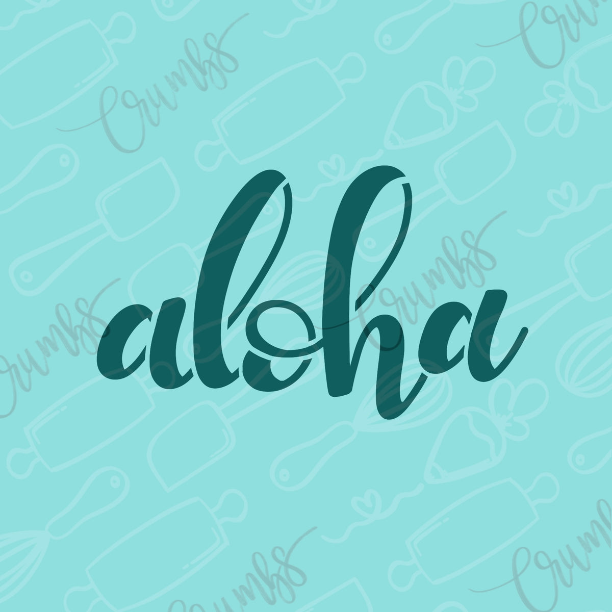 Aloha Cookie Stencil – Crumbs Cutters