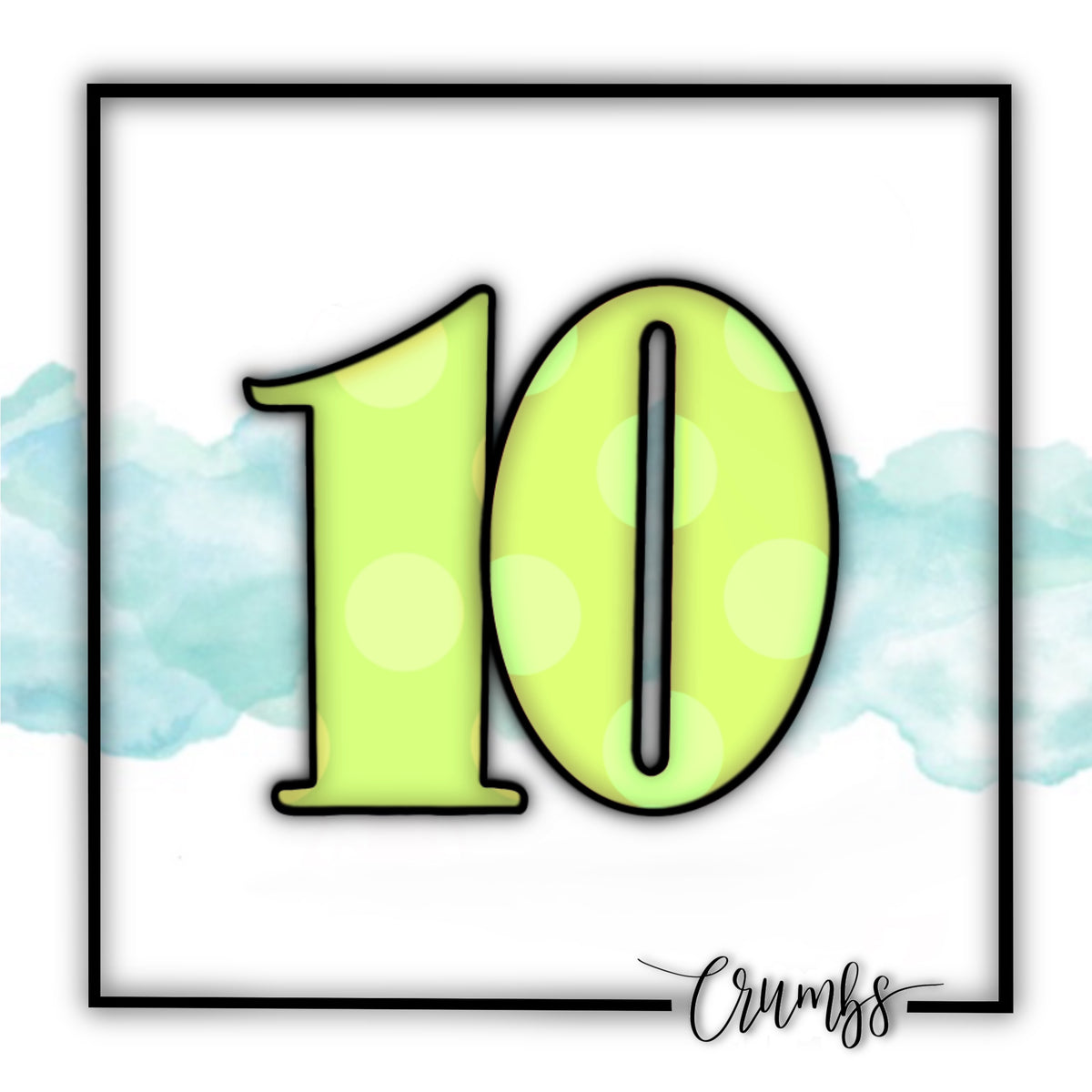 Number 10 Cookie Cutter – Crumbs Cutters
