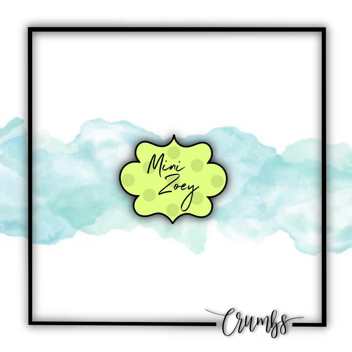 Mini Zoey Plaque Cookie Cutter – Crumbs Cutters