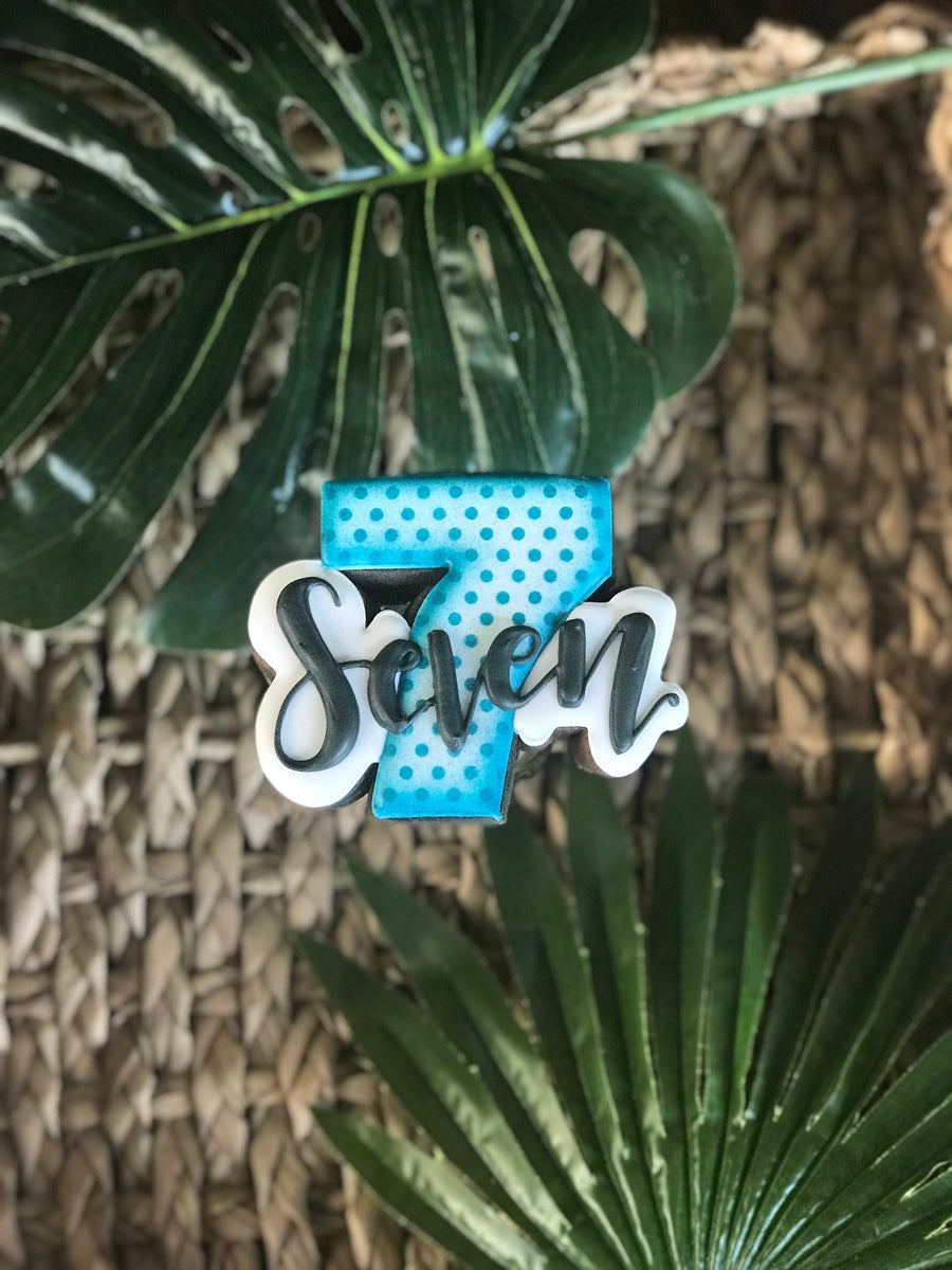 Lettered Number 7/Seven Cookie Cutter – Crumbs Cutters